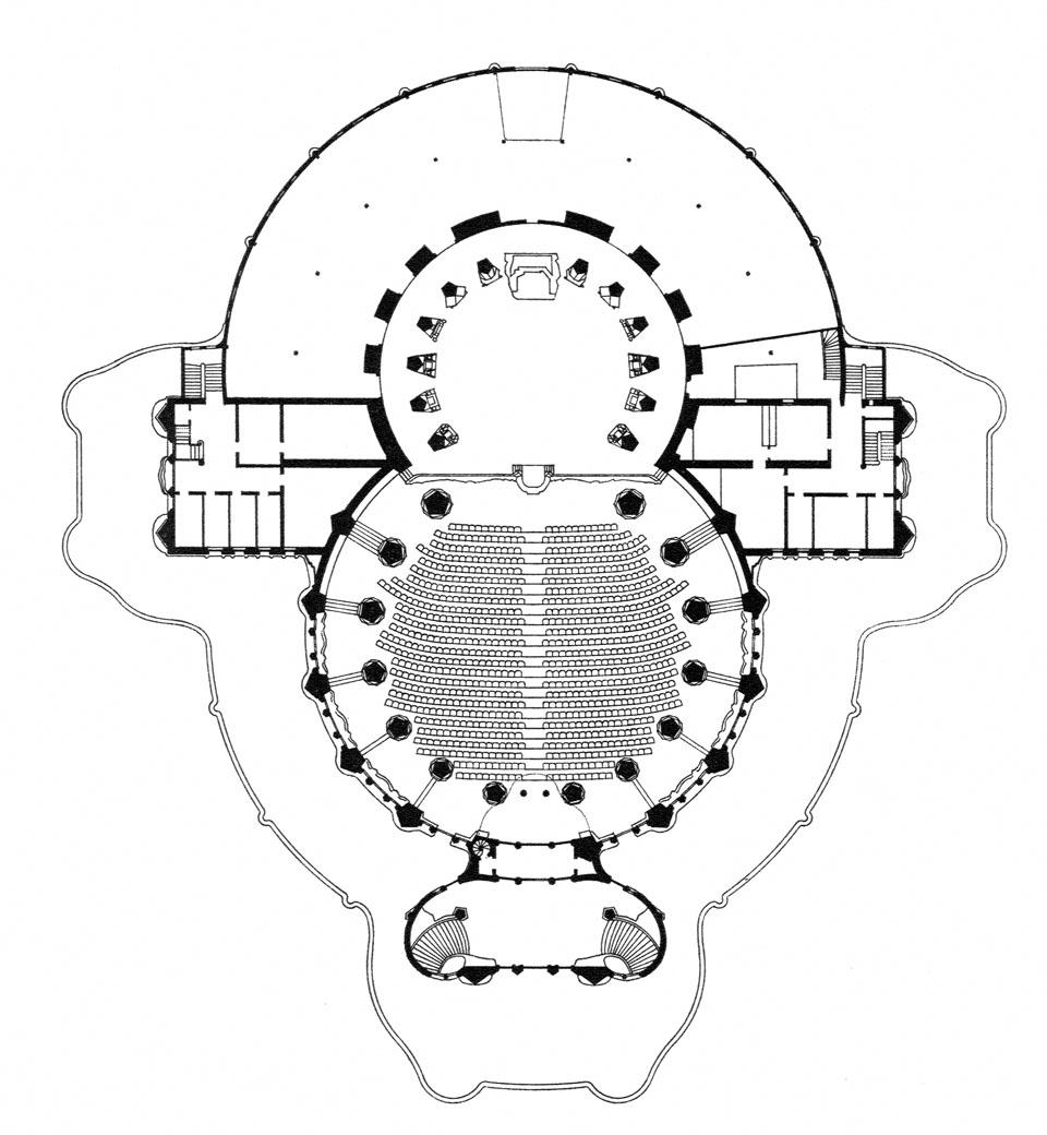 Primer_Goetheanum2C_planta - WikiArquitectura